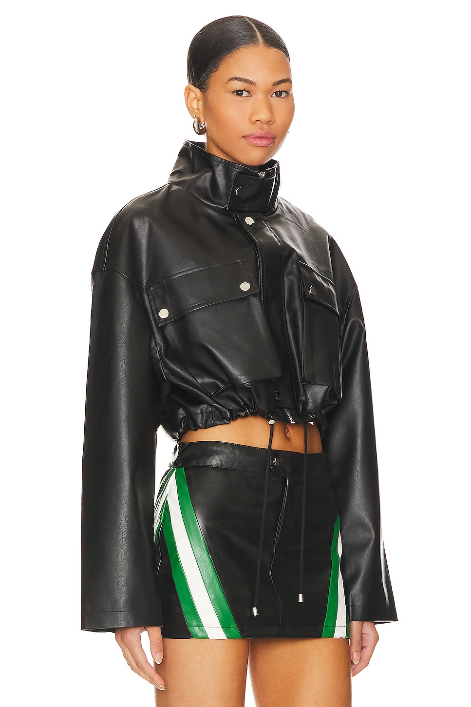 superdown Katie Faux Leather Jacket in Black | REVOLVE