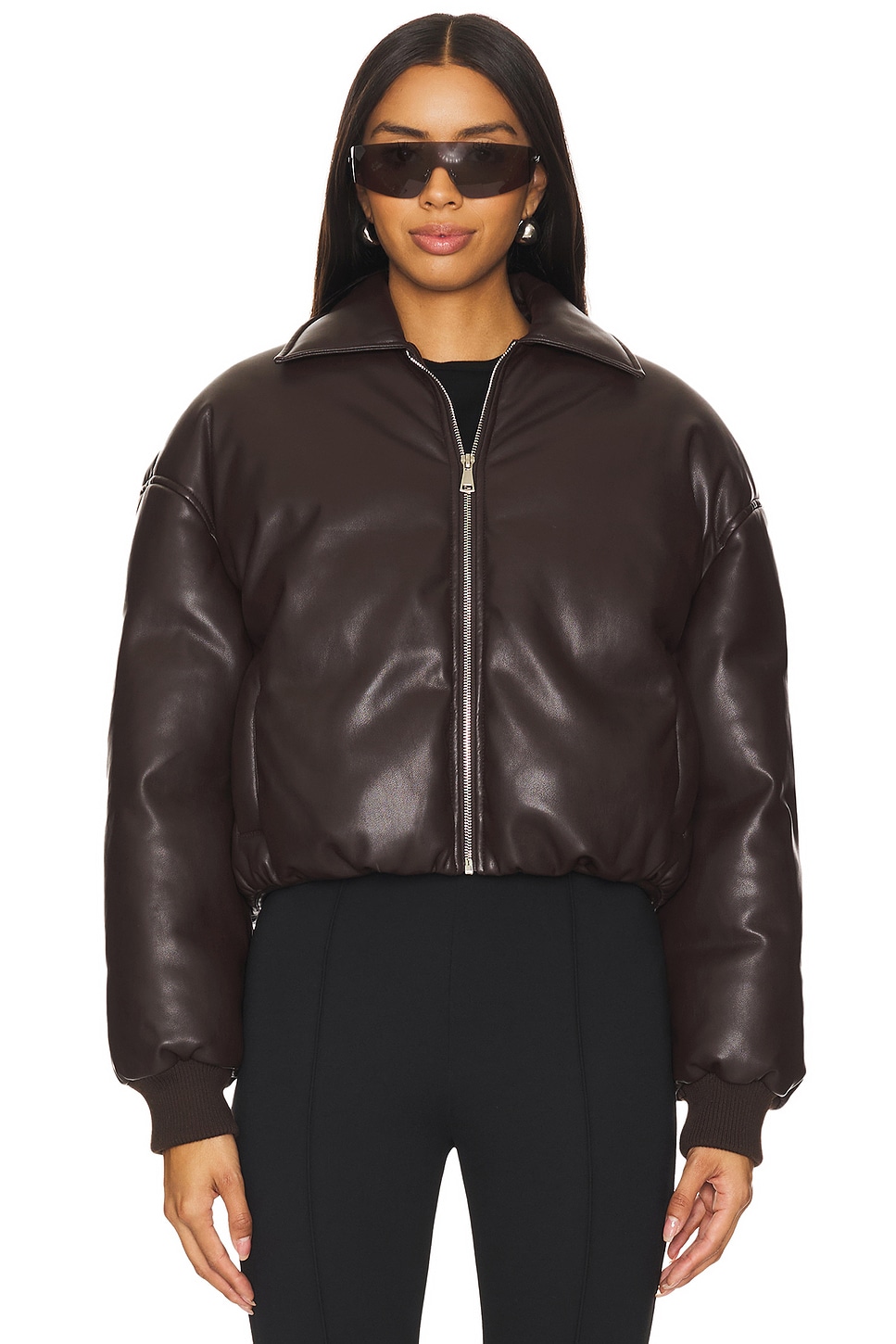 superdown Sanja Faux Leather Jacket in Brown | REVOLVE superdown Sanja Faux Leather Jacket in Brown | REVOLVE