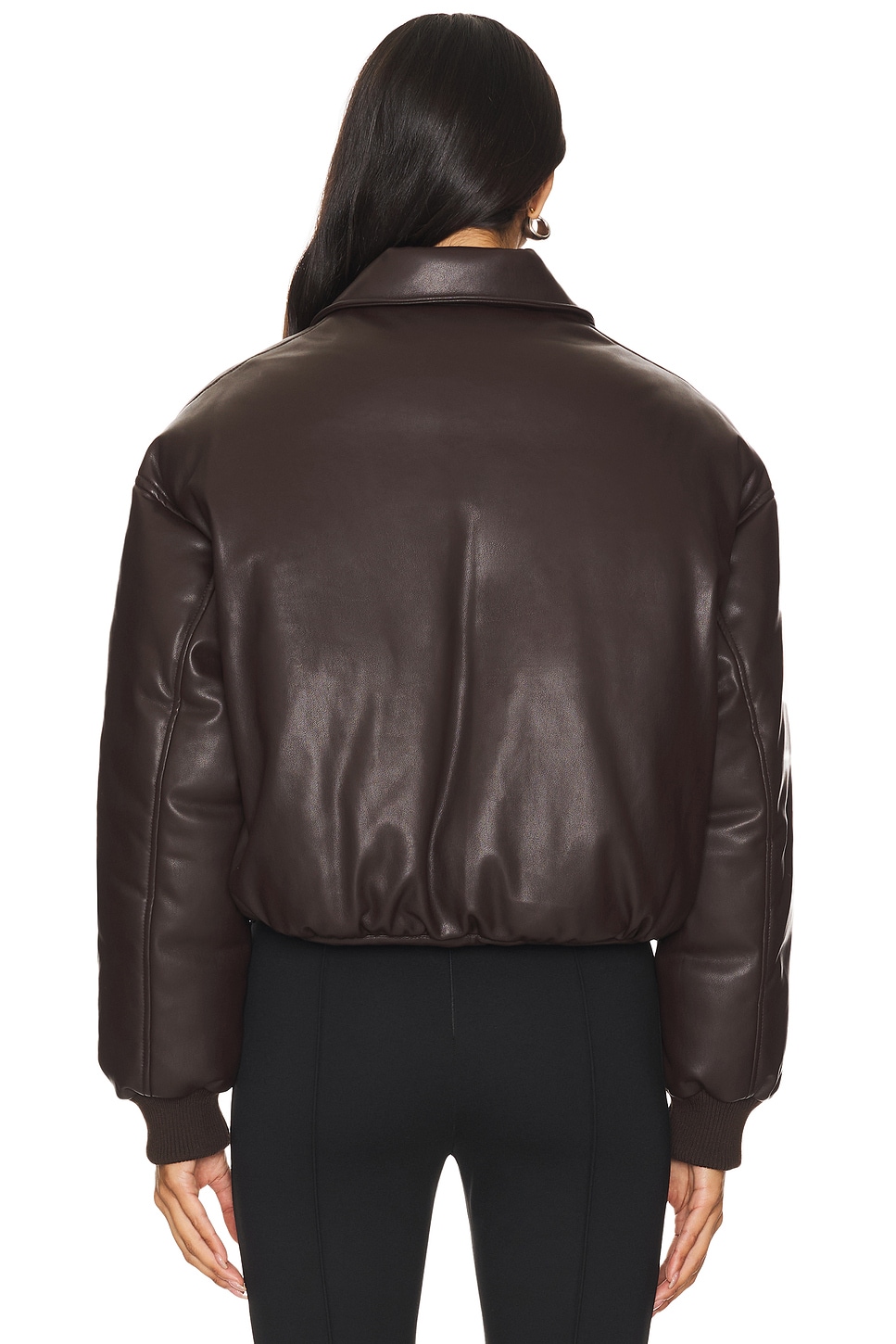 superdown Sanja Faux Leather Jacket in Brown | REVOLVE