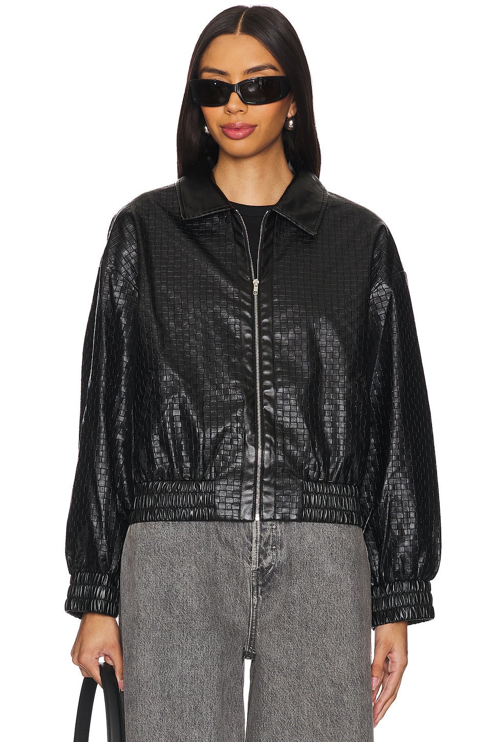 superdown Alia Faux Leather Jacket in Black | REVOLVE