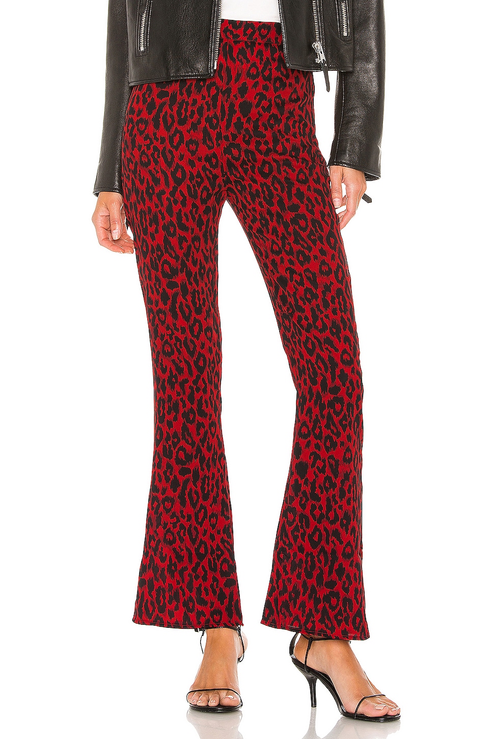 superdown Kendall Kick Flare Pants in Red Leopard | REVOLVE