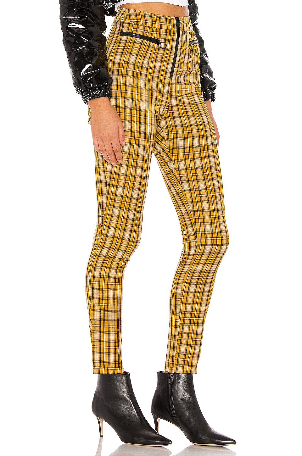 superdown Rose Skinny Plaid Pant in Yellow Plaid | REVOLVE