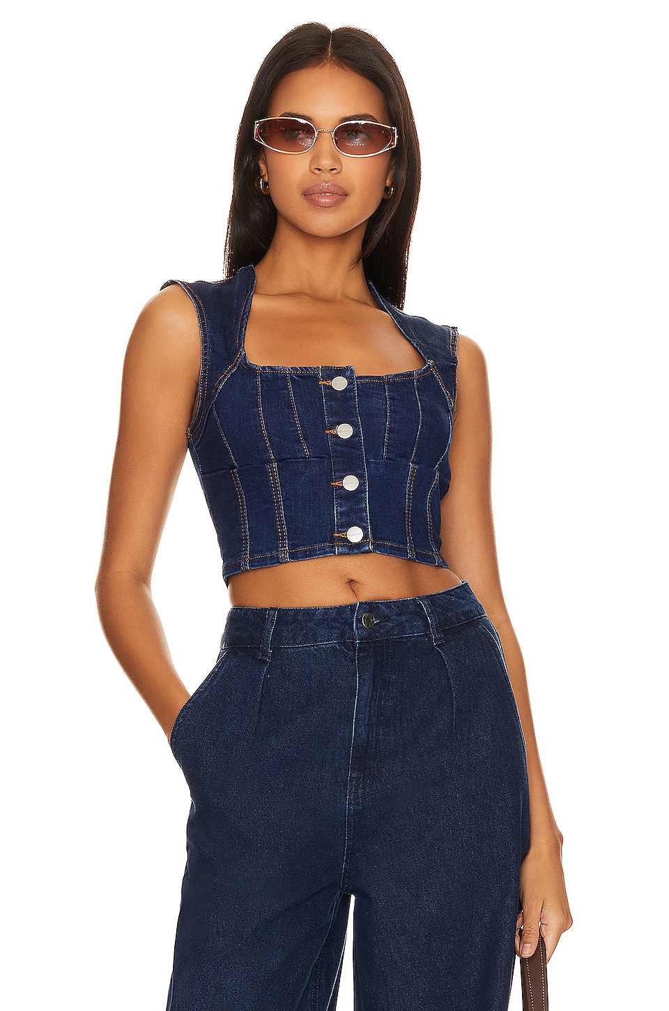 superdown Dola Top in Blue | REVOLVE