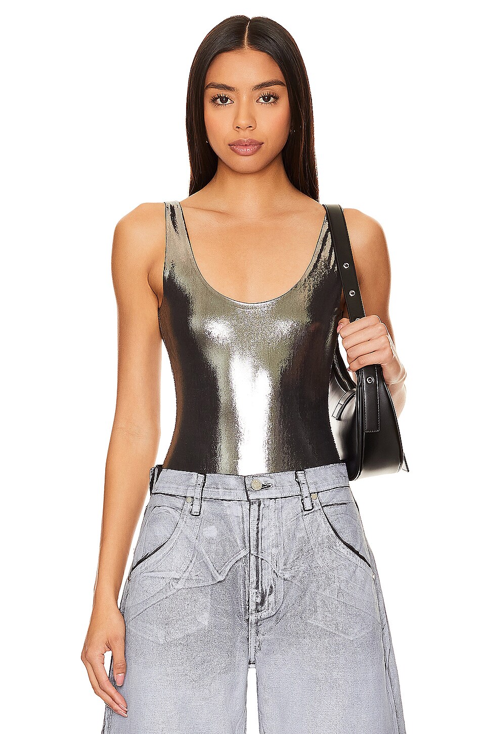 superdown Nadia Bodysuit in Gunmetal | REVOLVE