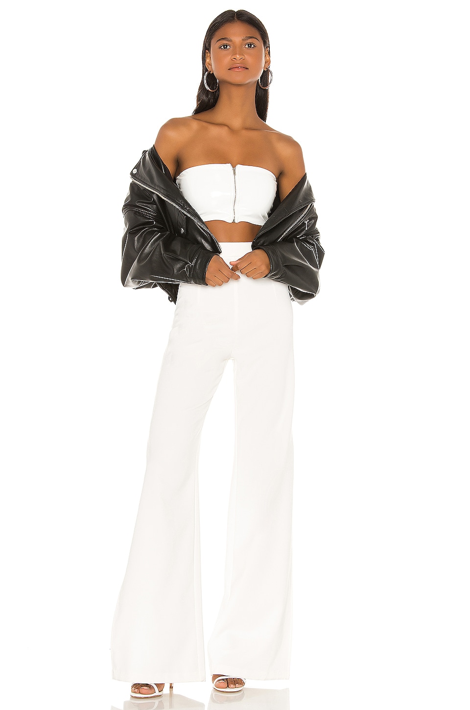 superdown Josie Front Zip Tube Top in White | REVOLVE