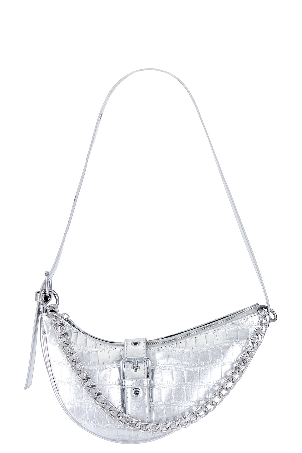 superdown Jade Faux Leather Bag in Silver | REVOLVE
