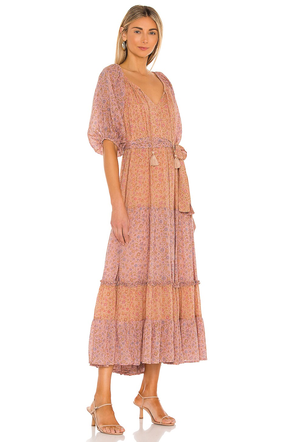 SPELL Rae Gown in Peach | REVOLVE