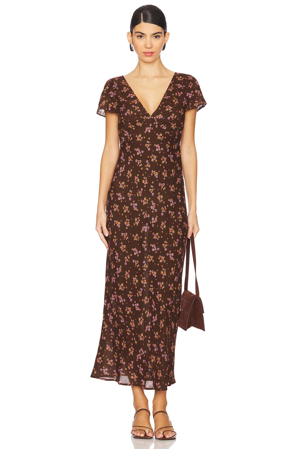 SPELL Melody Bias Maxi Dress in Antique Walnut | REVOLVE