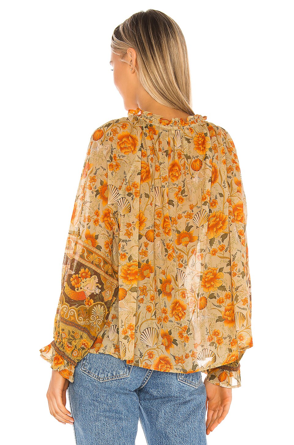 SPELL Seashell Blouse in Sand | REVOLVE