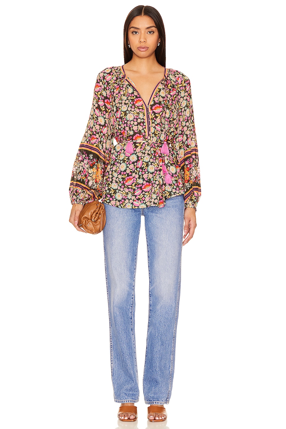 SPELL Impala Lily Blouse in Night Blossom | REVOLVE