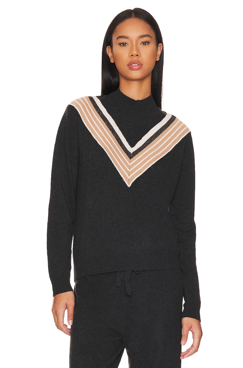 Spiritual Gangster Mock Neck Sweater in Vintage Black | REVOLVE