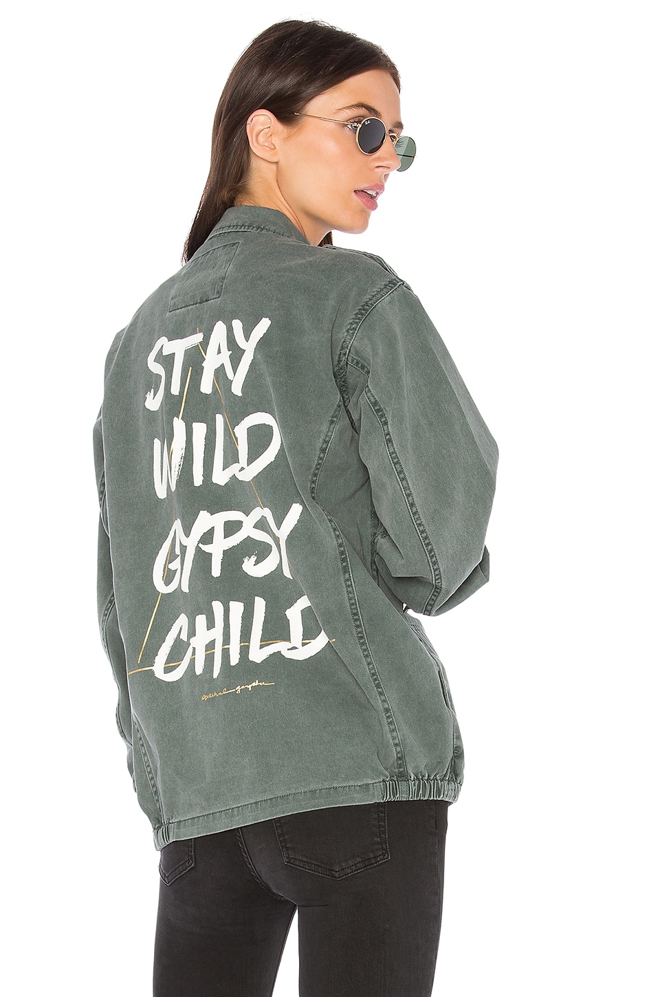 Spiritual Gangster Stay Wild Gypsy Child Army Jacket in Army | REVOLVE