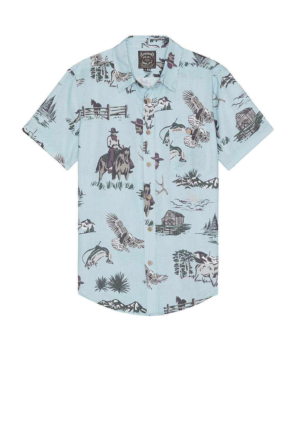 Sendero Provisions Co. City Slicker Short Sleeve Shirt in Sky Grande ...
