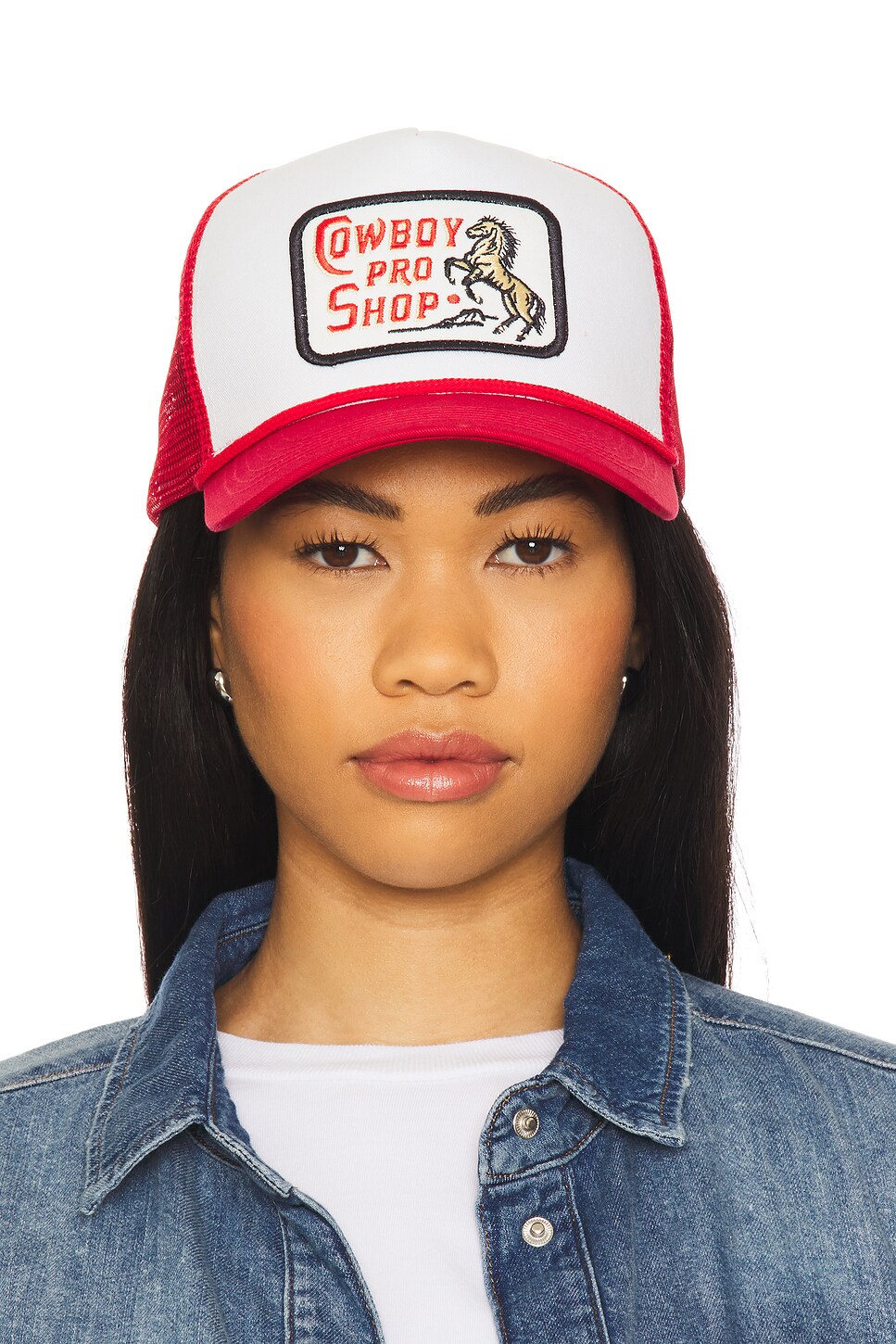 Sendero Provisions Co. Cowboy Pro Shop Hat in White & Red | REVOLVE
