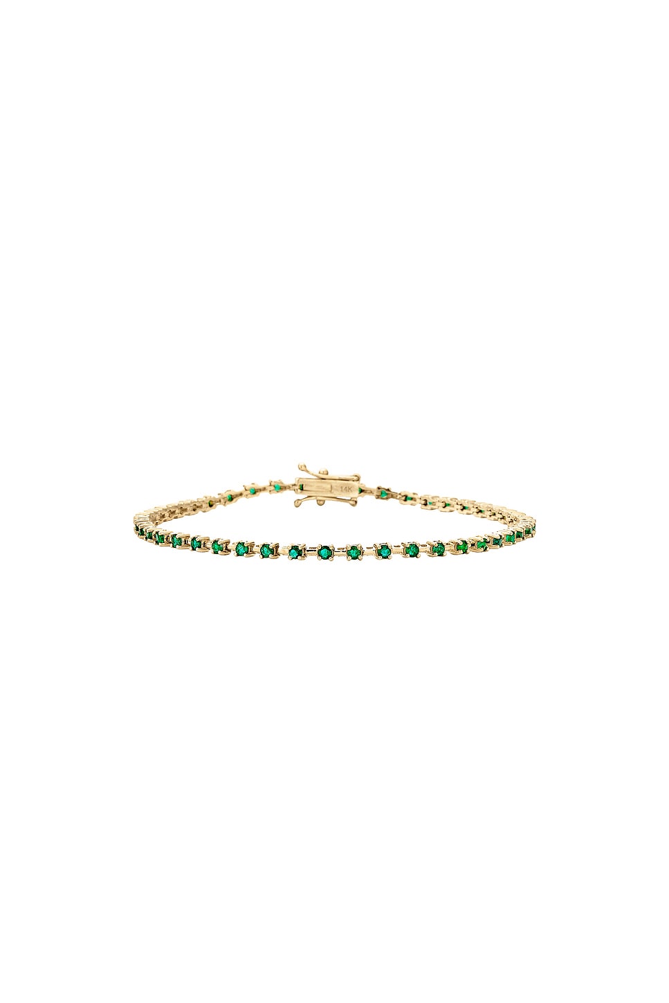 STONE AND STRAND Emerald Ace Tennis Bracelet in 14k Yellow Gold ...