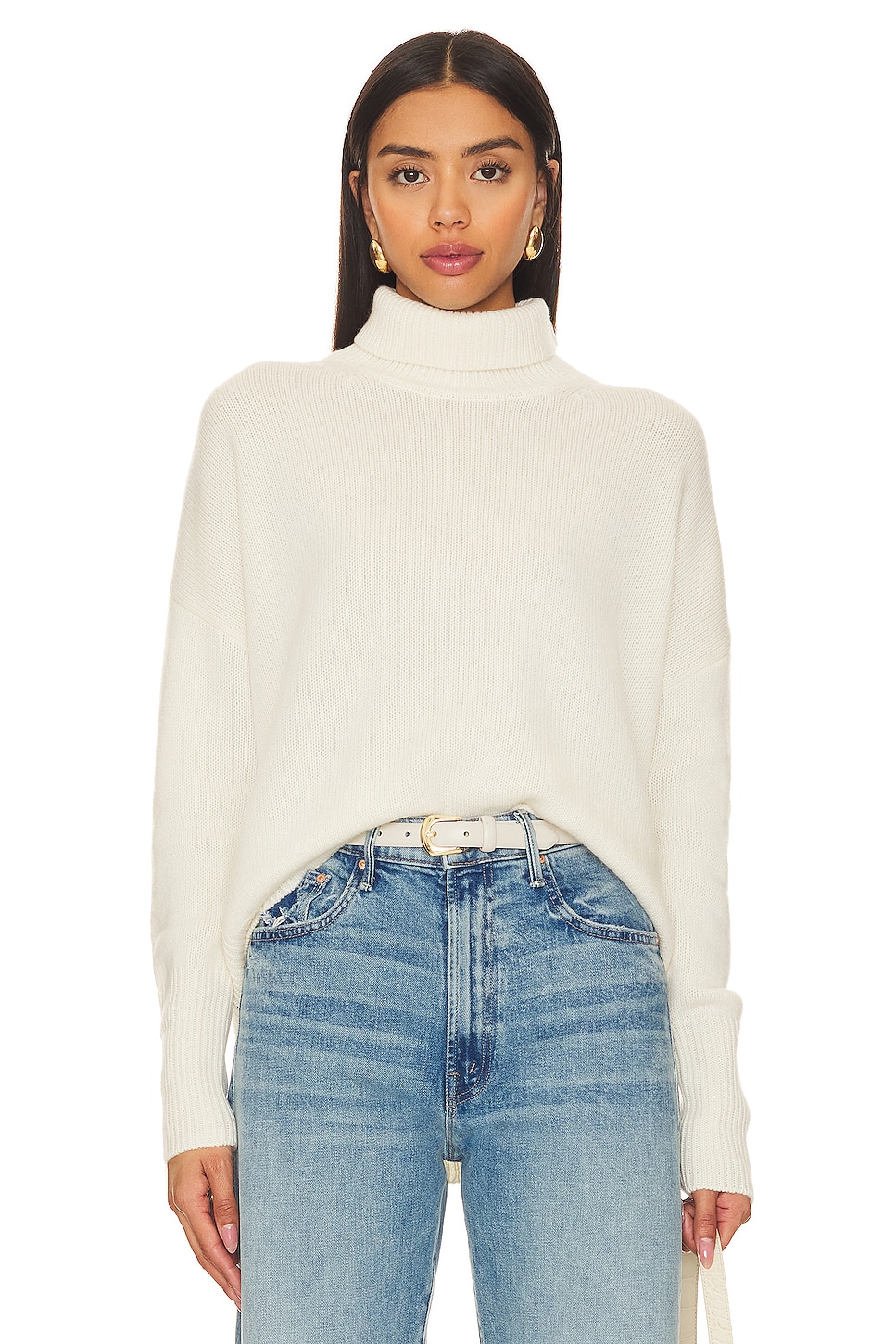 Rue Sophie Pullover Turtleneck Sweater in Ivory | REVOLVE