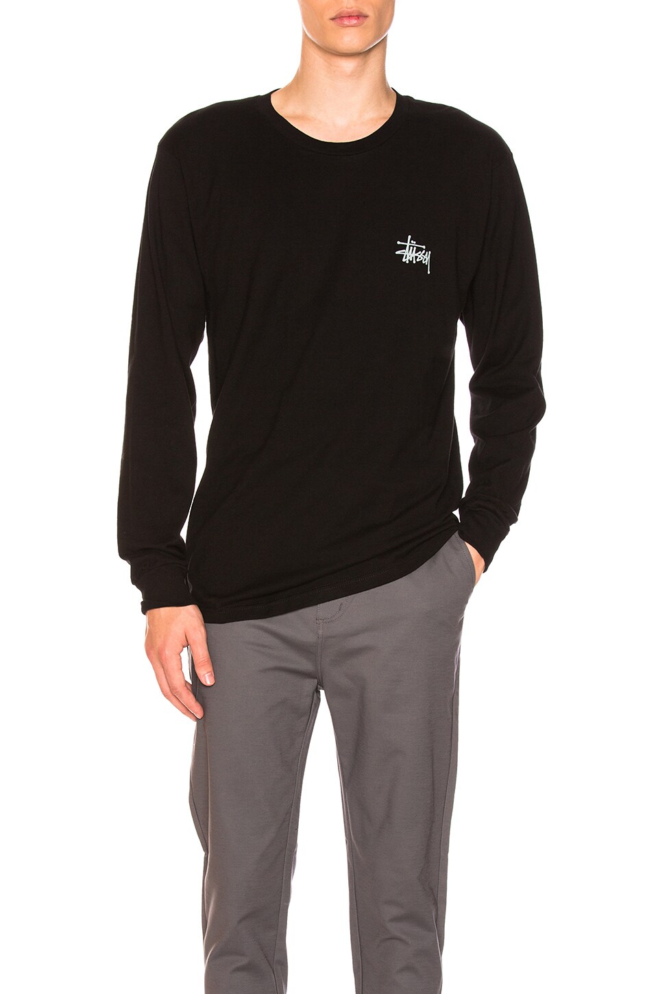 Stussy Basic Stussy Tee in Black | REVOLVE