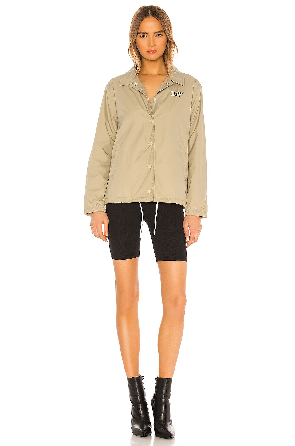 Stussy Staff Coach Jacket in Khaki | REVOLVE