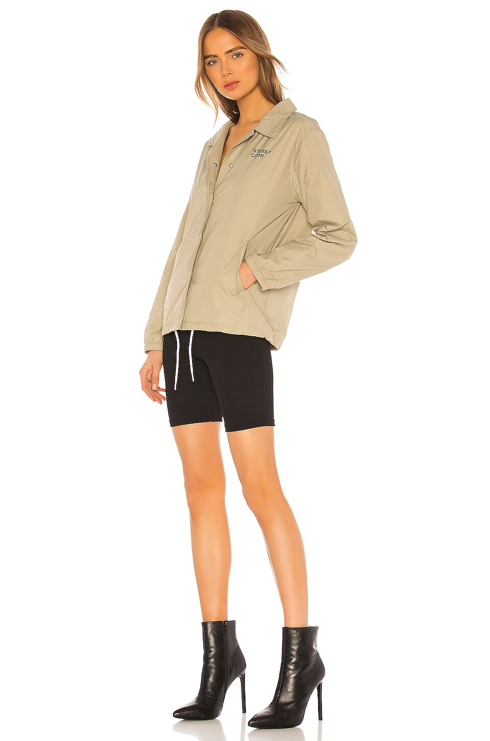 Stussy Staff Coach Jacket in Khaki | REVOLVE