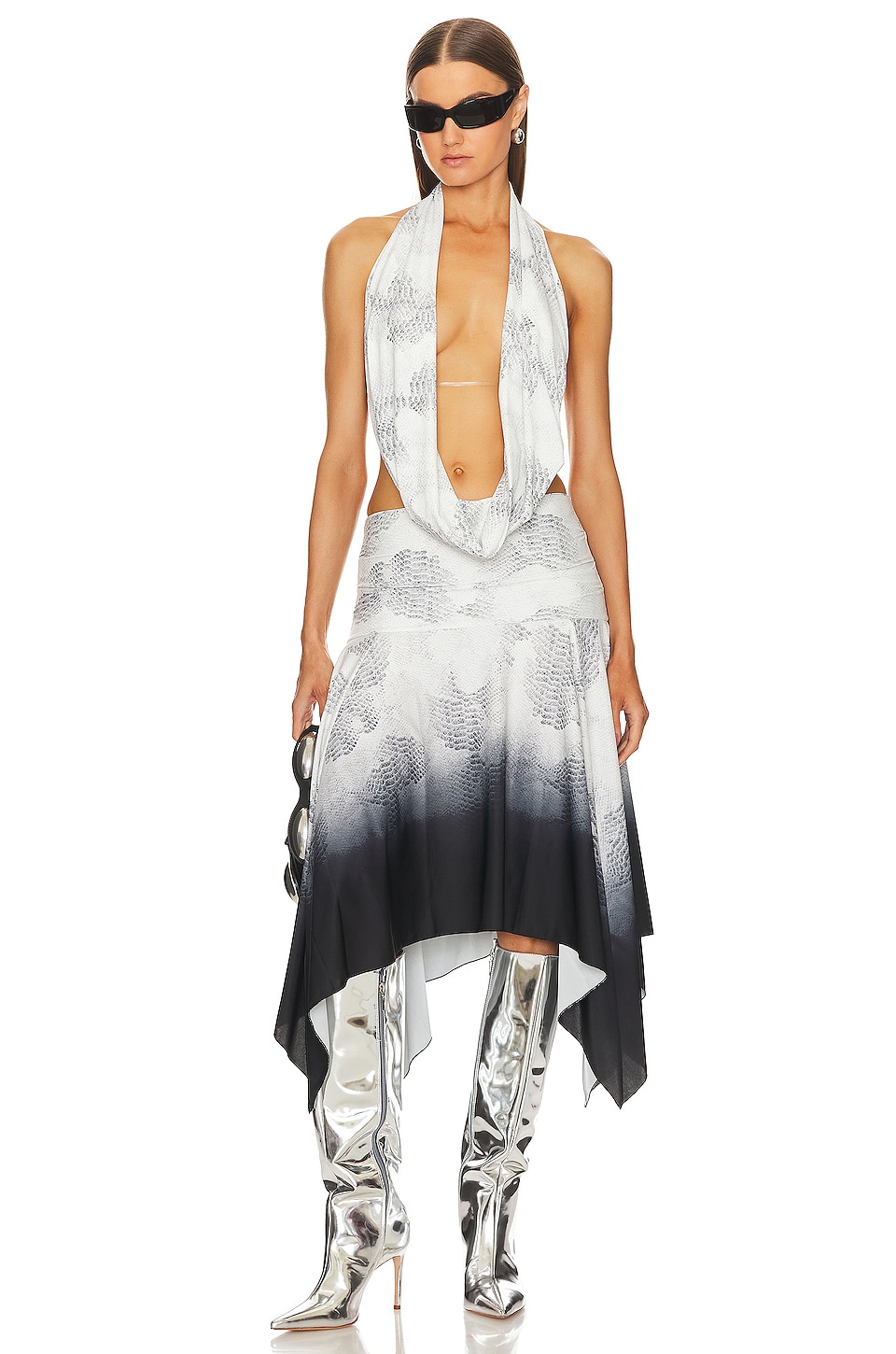 Sketch-Y Valeh Dress in Ombre Snake | REVOLVE