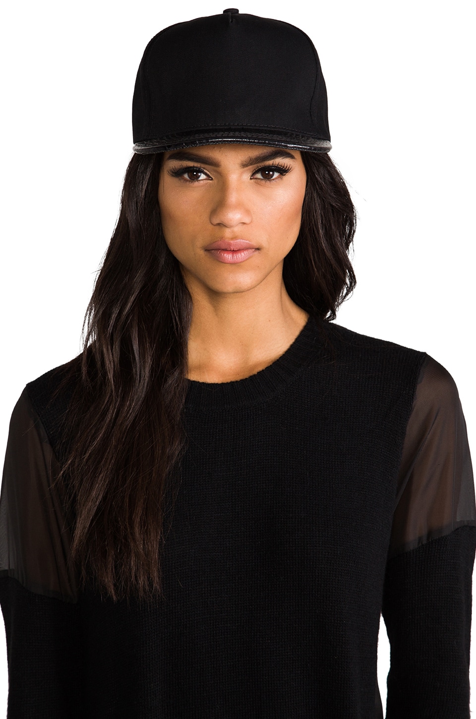 Stampd Snakeskin Blank Snapback in Black | REVOLVE