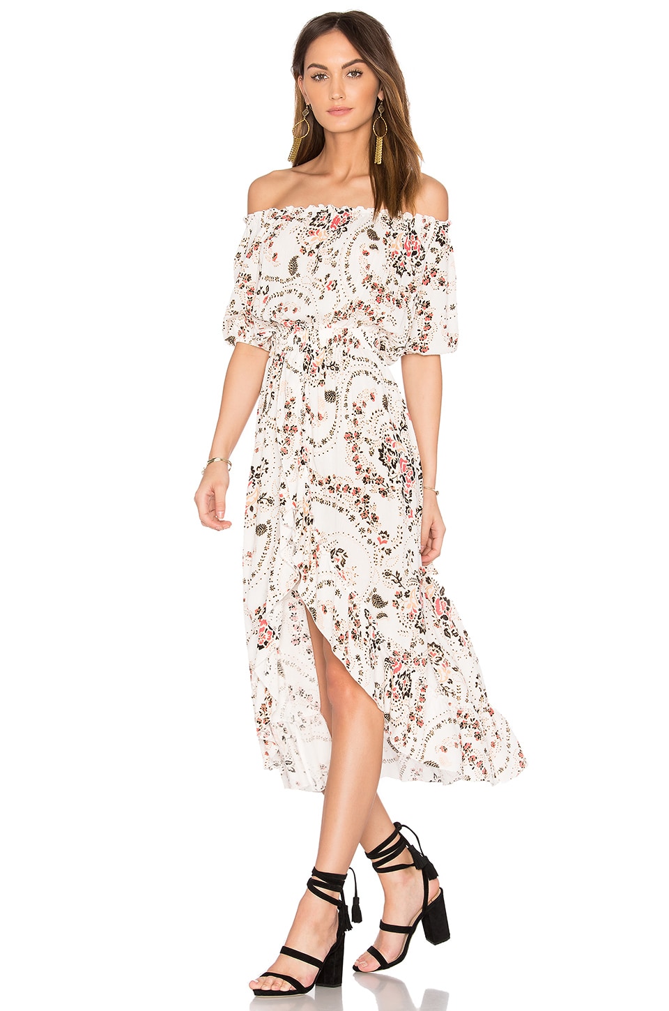 Steele Agatha Dress in White Florete | REVOLVE