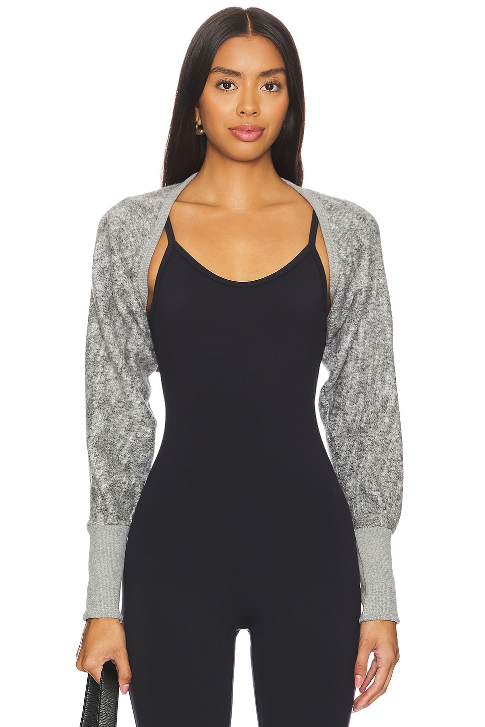 STRUT-THIS The Shrug in Heather Grey in Heather Grey Fuzzy | REVOLVE
