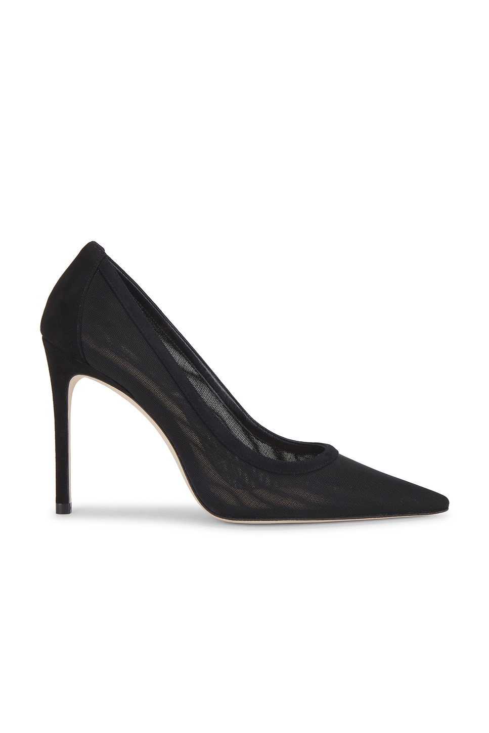 Stuart Weitzman Stuart 100 Pump in Black Mesh | REVOLVE
