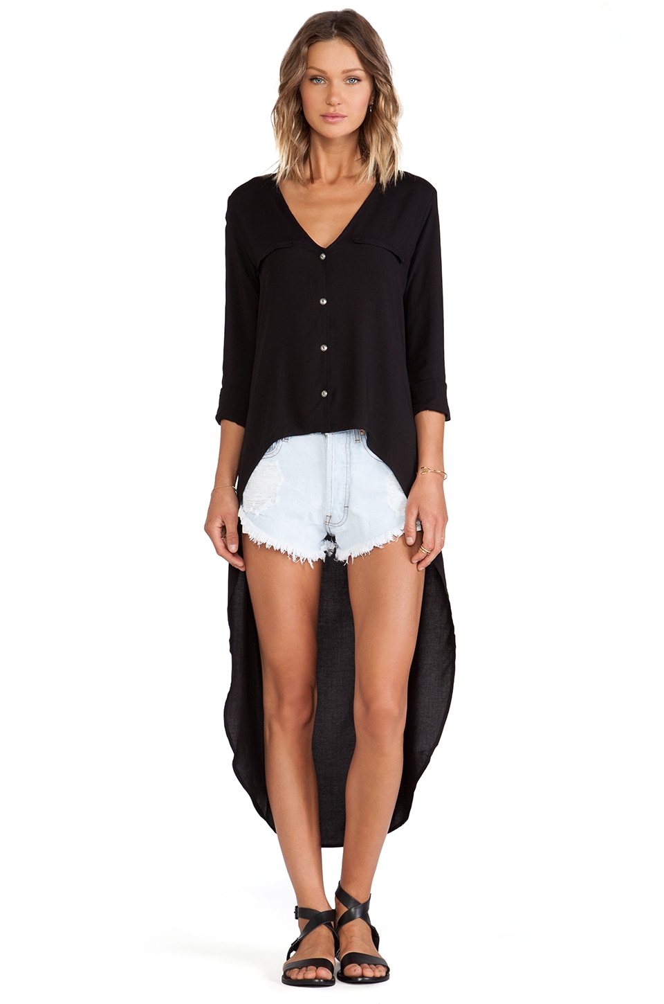 Stillwater Maxi Blouse in Black Challie | REVOLVE