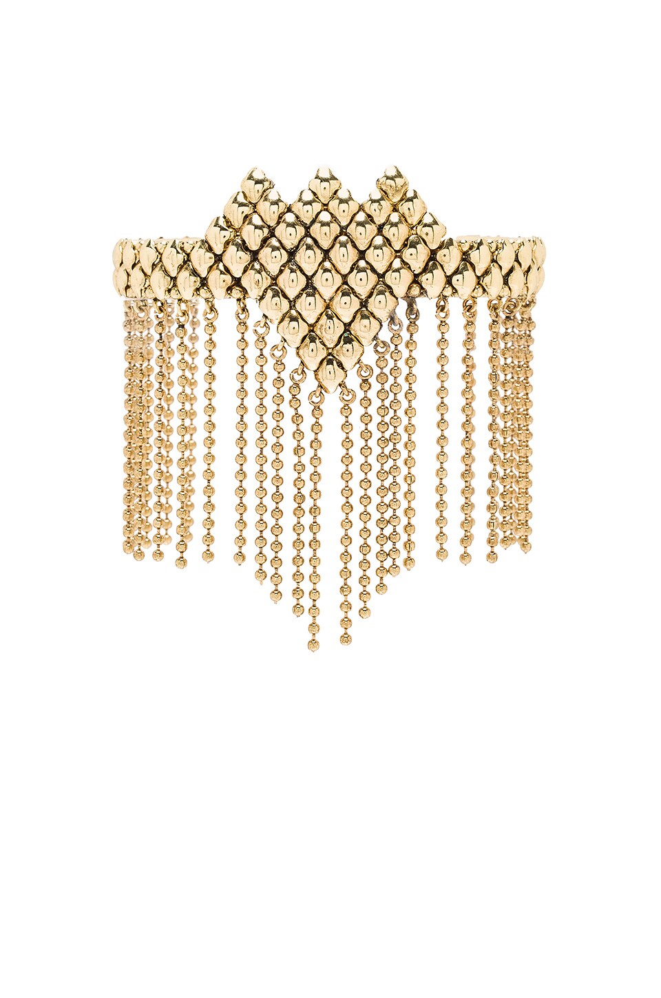 SunaharA Fringe Cuff Bracelet in Gold | REVOLVE