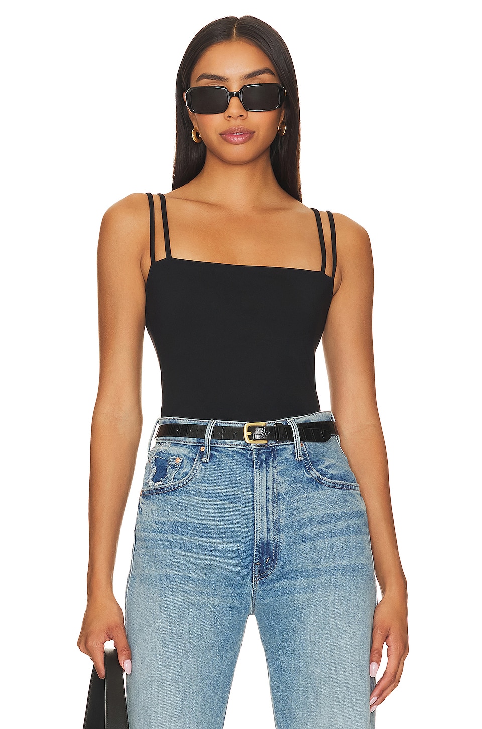 Susana Monaco Double String Tank Top in Black | REVOLVE