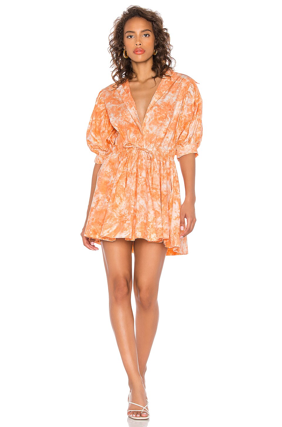 SWF Mini Collar Dress in Force Orange | REVOLVE