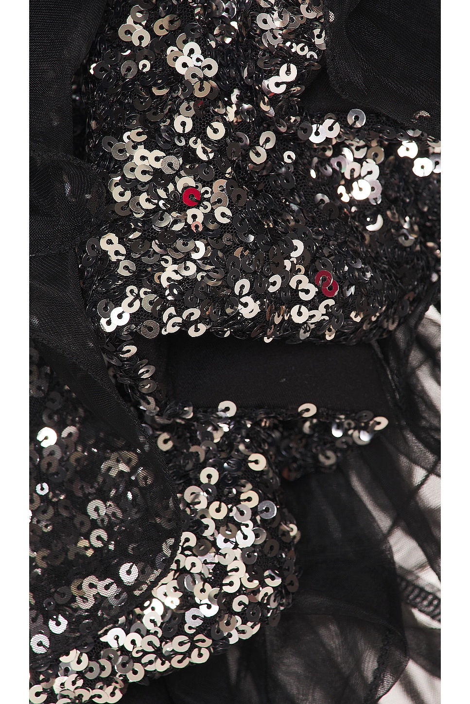 ROTATE Sequin Ruffle Gown in Black | REVOLVE