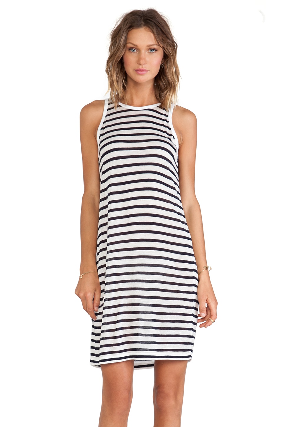 Alexander Wang Stripe Tank Dress in Ink & White | REVOLVE
