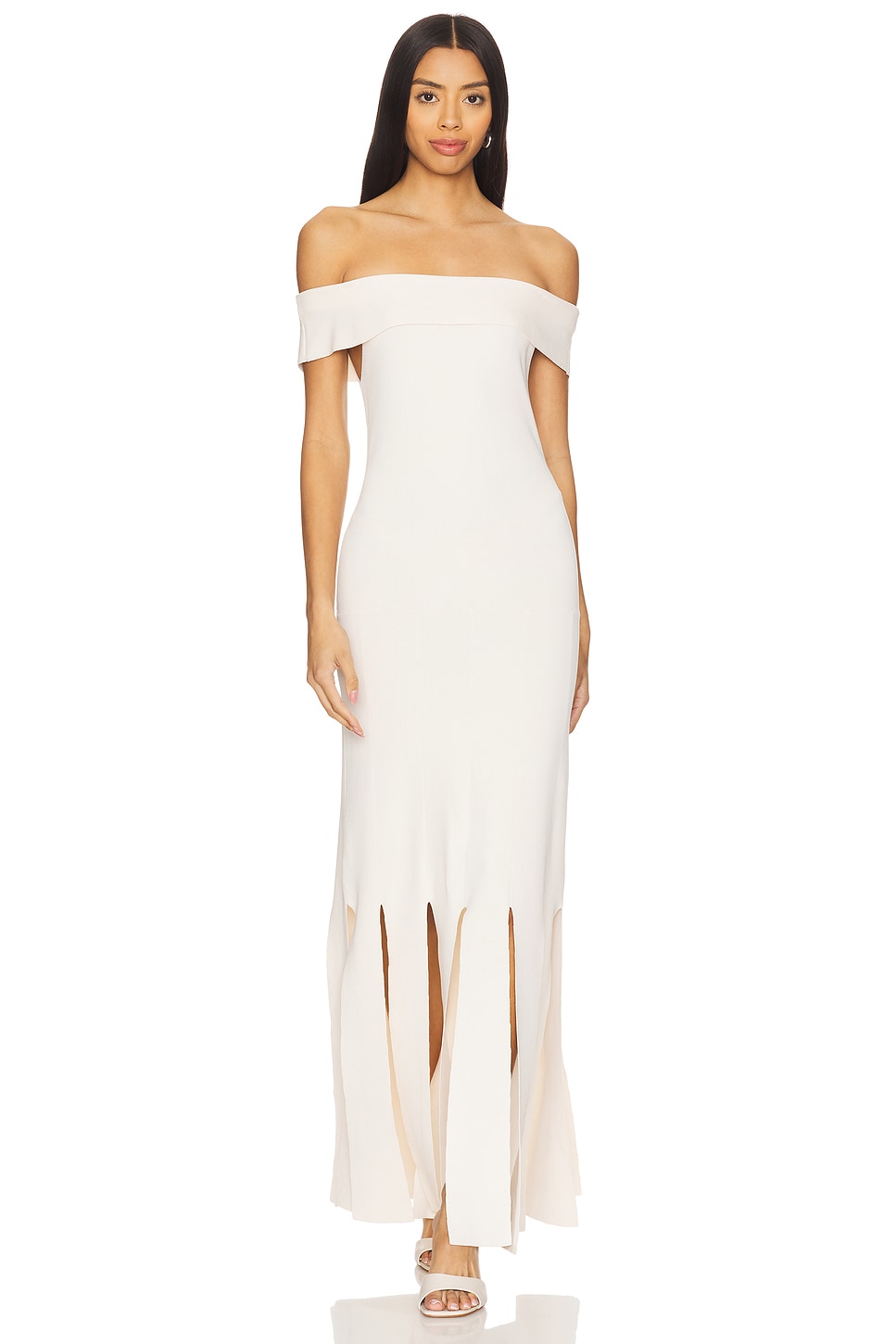 The Garment Madison Off Shoulder Dress in Ecru | REVOLVE