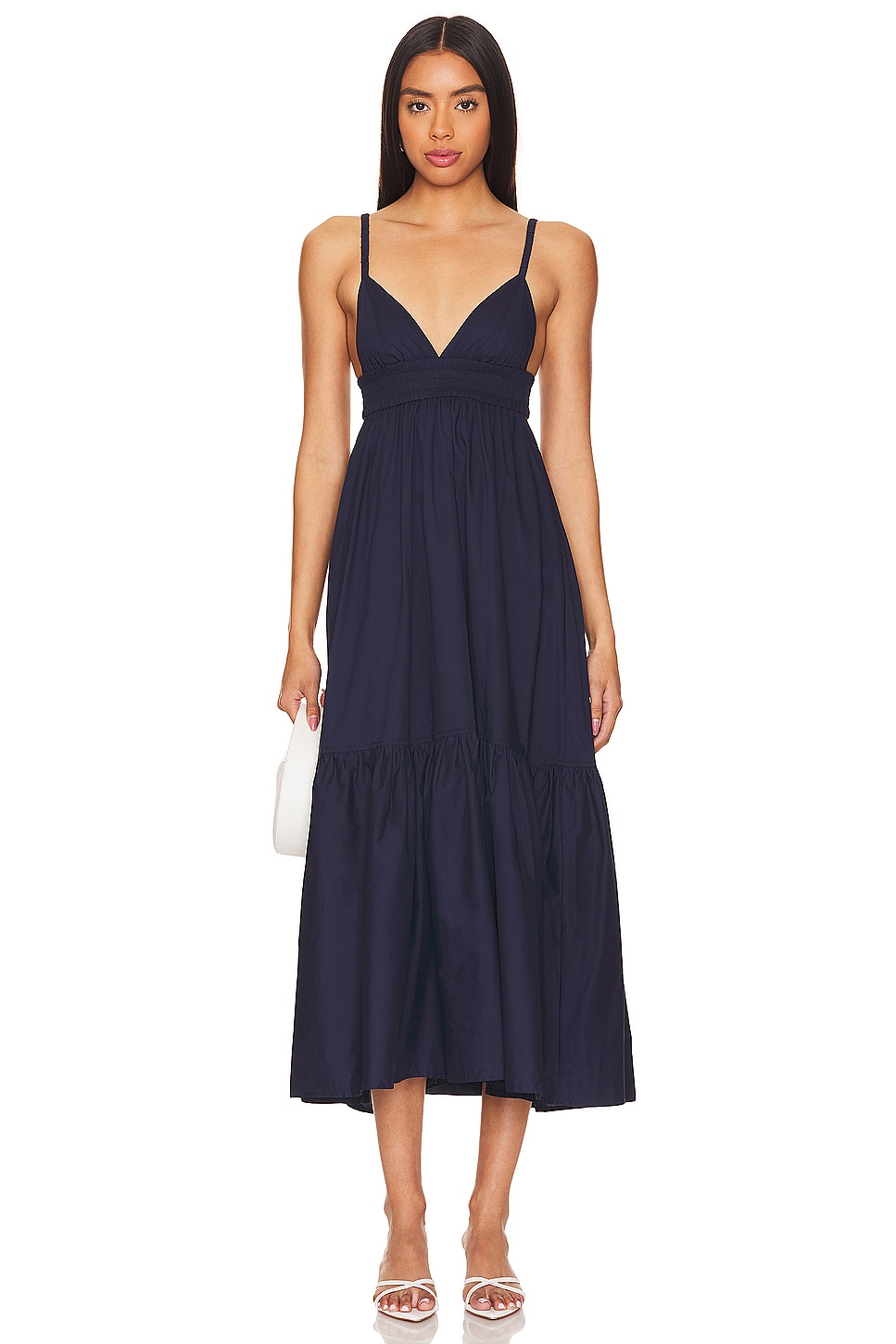 The Femm Madeleine Dress in Navy Blue | REVOLVE