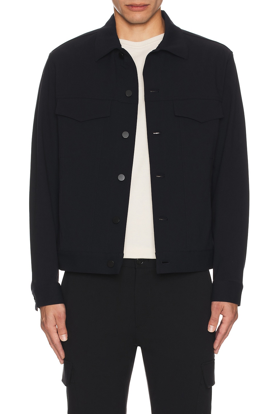 Theory River Neoteric Twill Jacket in DARK NAVY | REVOLVE