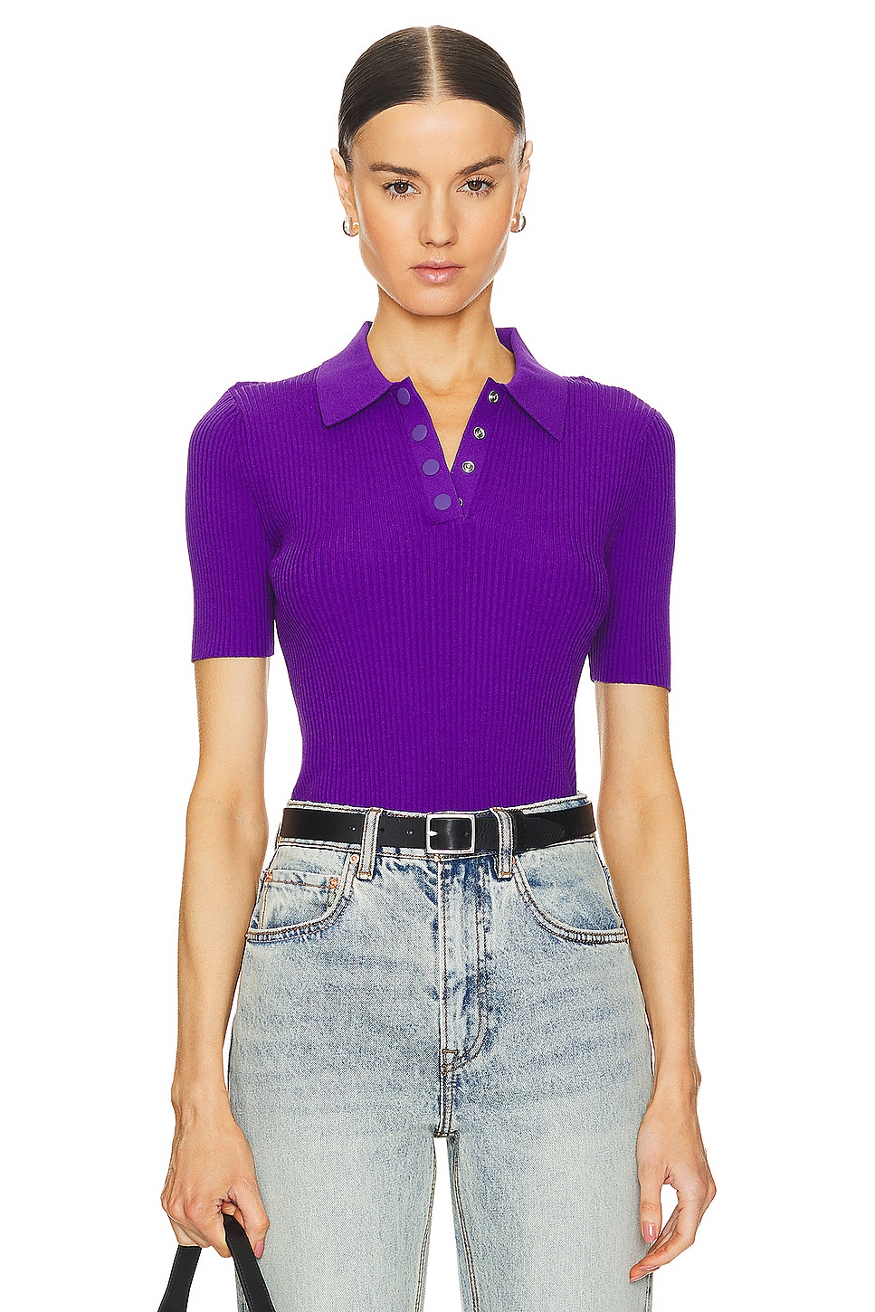 Theory Rib Polo in Bright Peony | REVOLVE