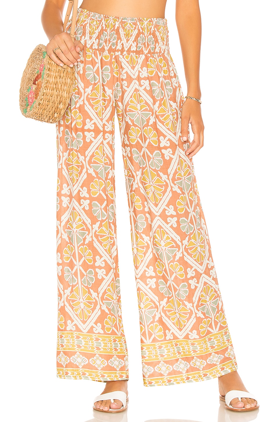 Tiare Hawaii Pipeline Pant in Ikat Border Rust | REVOLVE