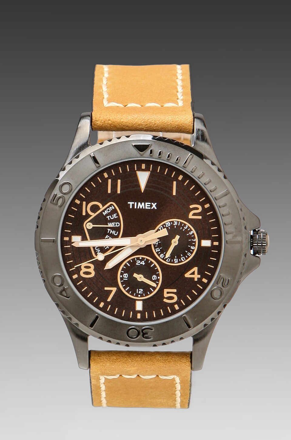 Timex Watch in Black w/ Tan Straps in Black & Tan Strap | REVOLVE