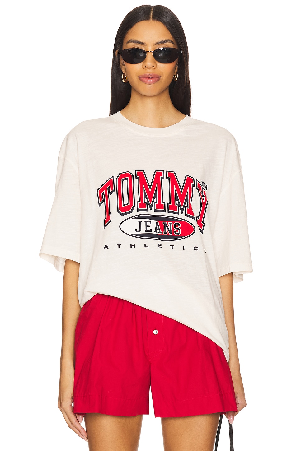 Tommy Jeans Oversized Twist Tee in Ancient White | REVOLVE