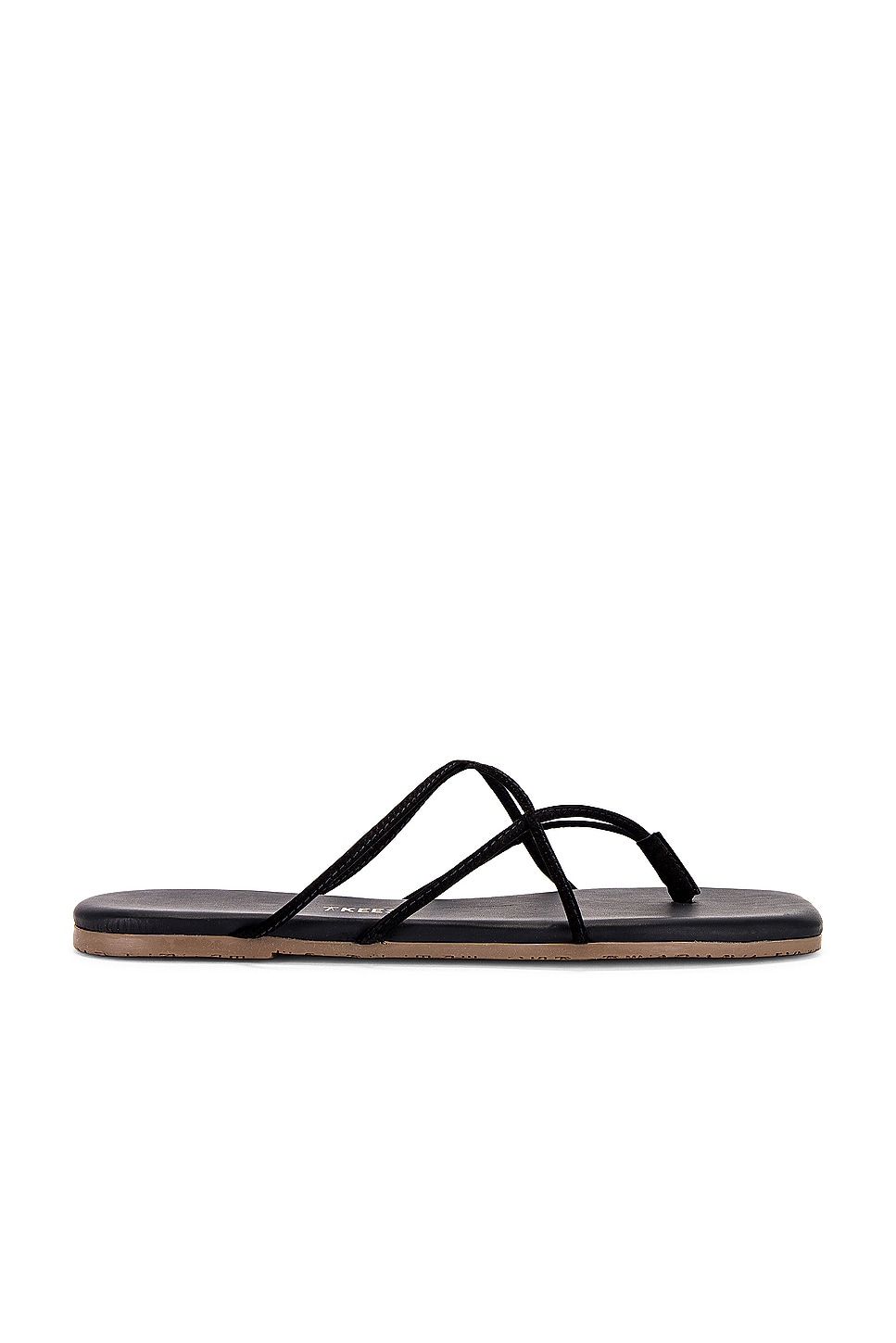 TKEES Bella Square Toe Sandal in Black | REVOLVE