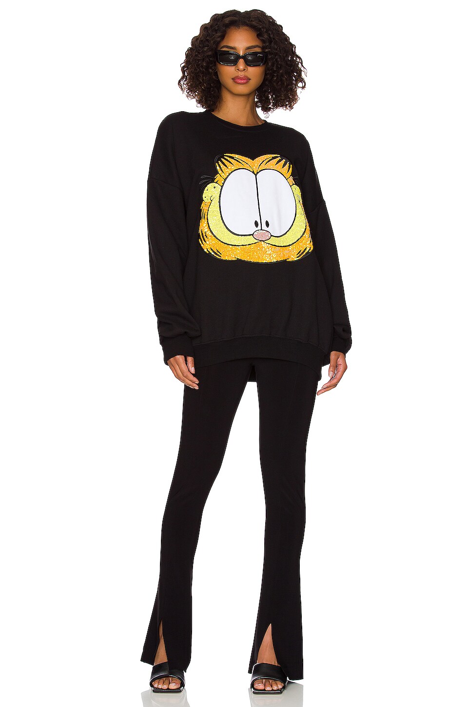 The Laundry Room Garfield Selfie Jumper in Black | REVOLVE