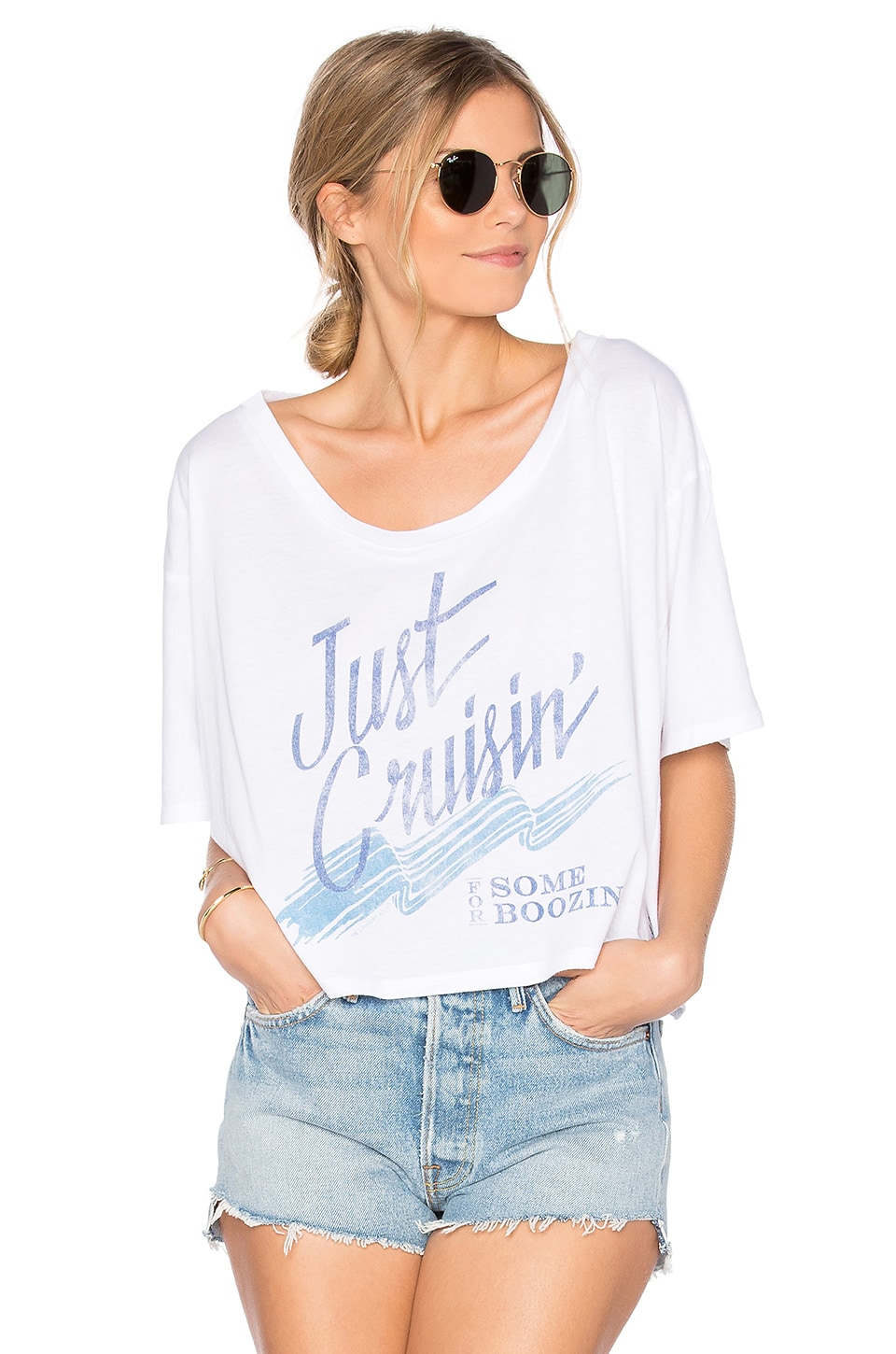 The Laundry Room Just Boozin Baggy Beach Tee in White | REVOLVE