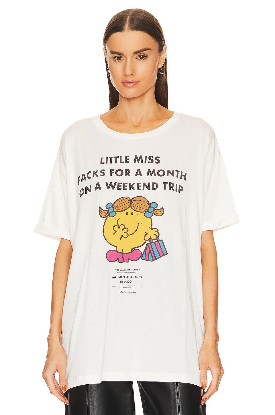 The Laundry Room Little Miss Weekend Oversized Tee in White | REVOLVE