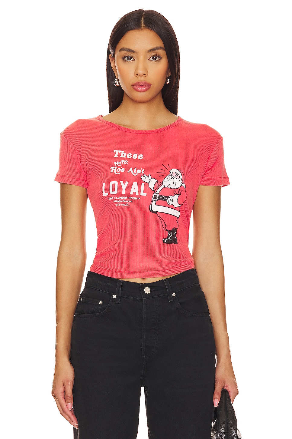 The Laundry Room Loyal Baby Rib Tee in Vintage Fire Red | REVOLVE