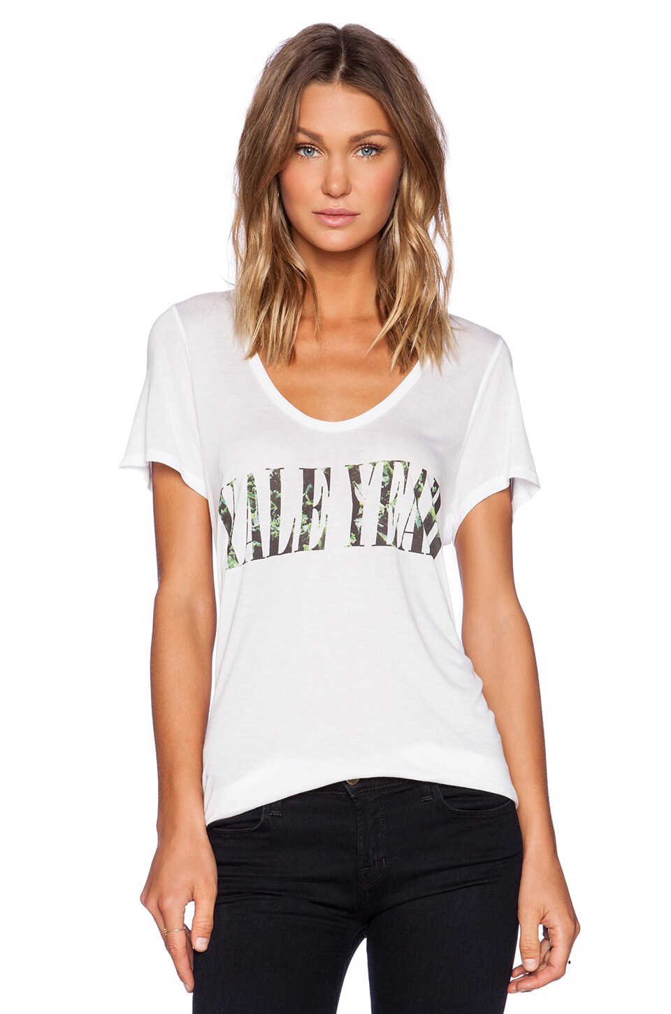 The Laundry Room Kale Yeah Double Scoop Tee in White | REVOLVE