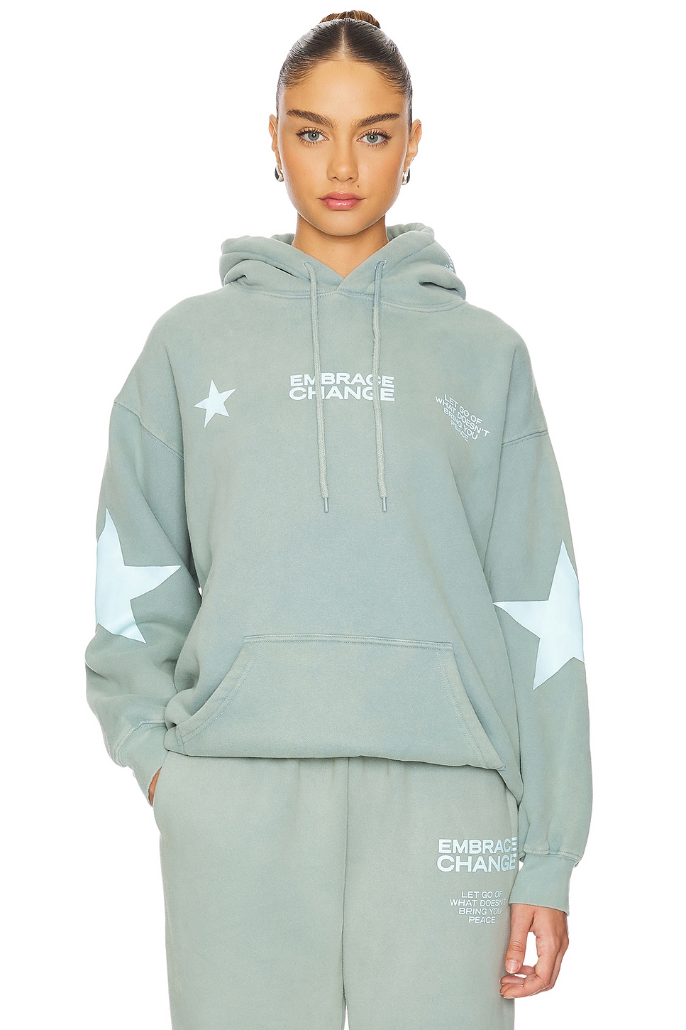 The Mayfair Group Embrace Change Hoodie in Blue | REVOLVE