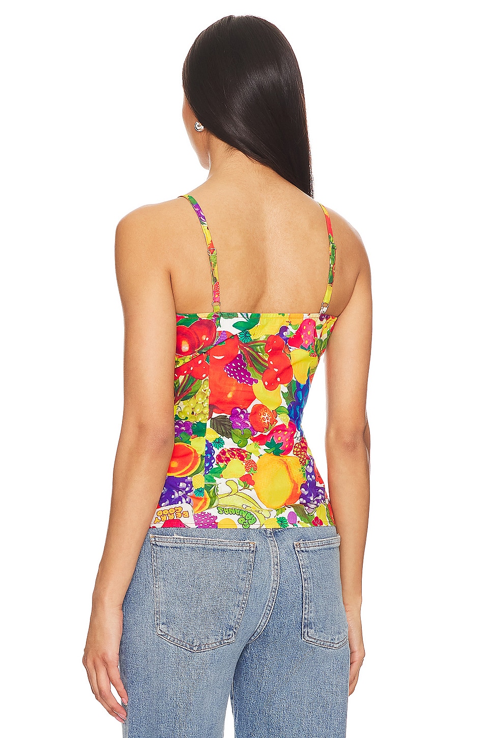 Tyler McGillivary Fruit Sticker Corset in Fruit Stickers Print | REVOLVE
