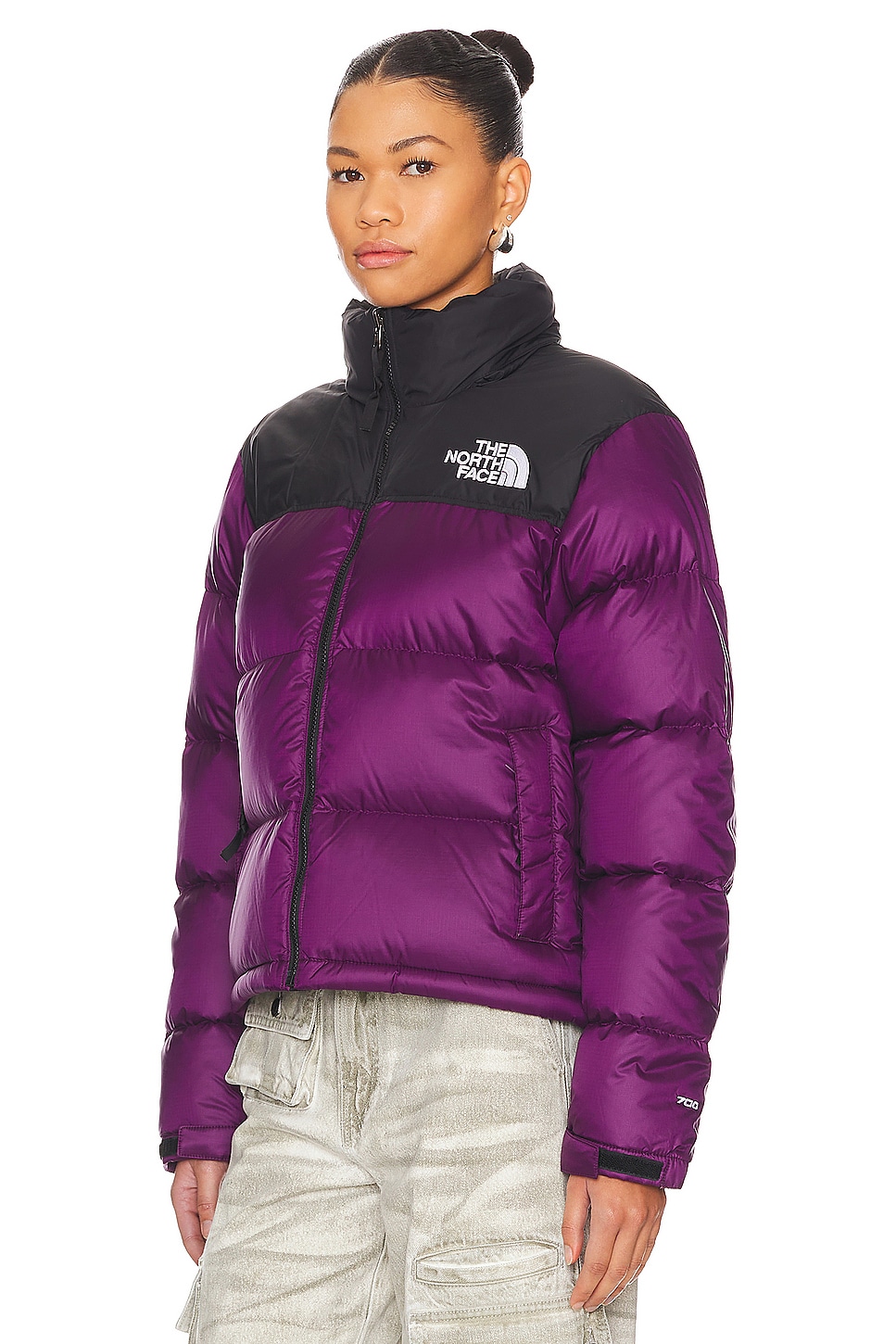 The North Face 1996 Retro Nuptse Jacket in Black Currant Purple | REVOLVE
